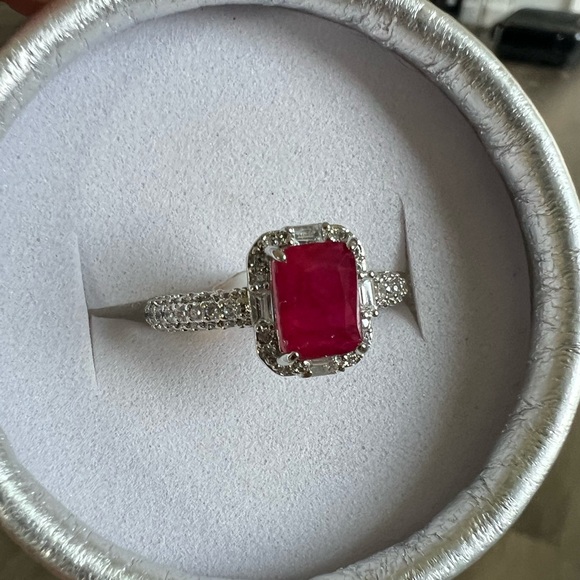 Bomb Party | Jewelry | Bp July Ruby Rhodium Ring 7 Unbreakable Bond ...